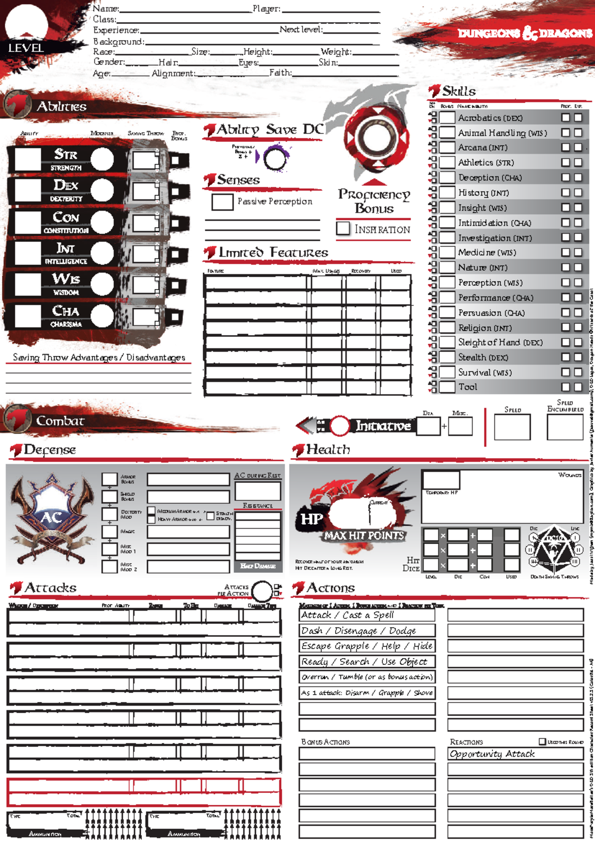 MPMB's Character Record Sheet (v13.2.3) [Colorful - A4] - Skills × + × ...