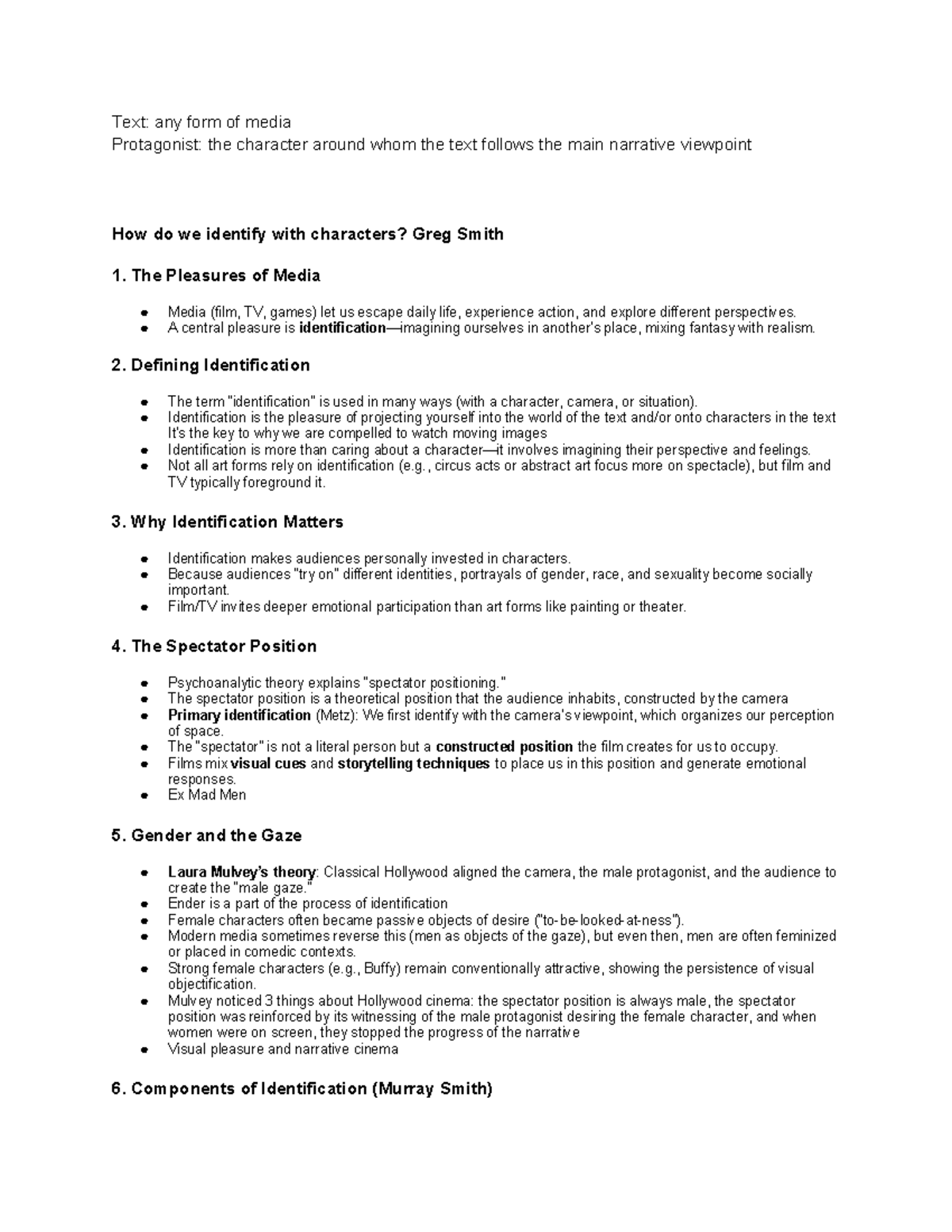 The Process of Character Identification in Film & Media Analysis - Studocu