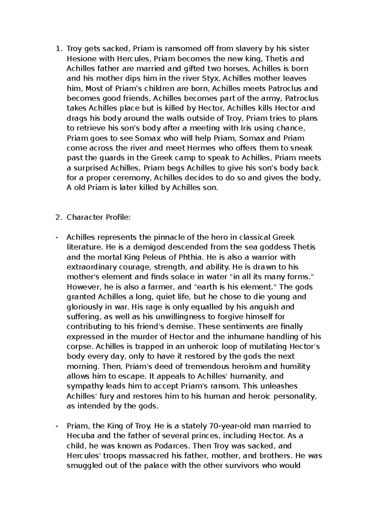 Achilles and Priam: A Study of Heroism and Humanity in Greek Mythology ...