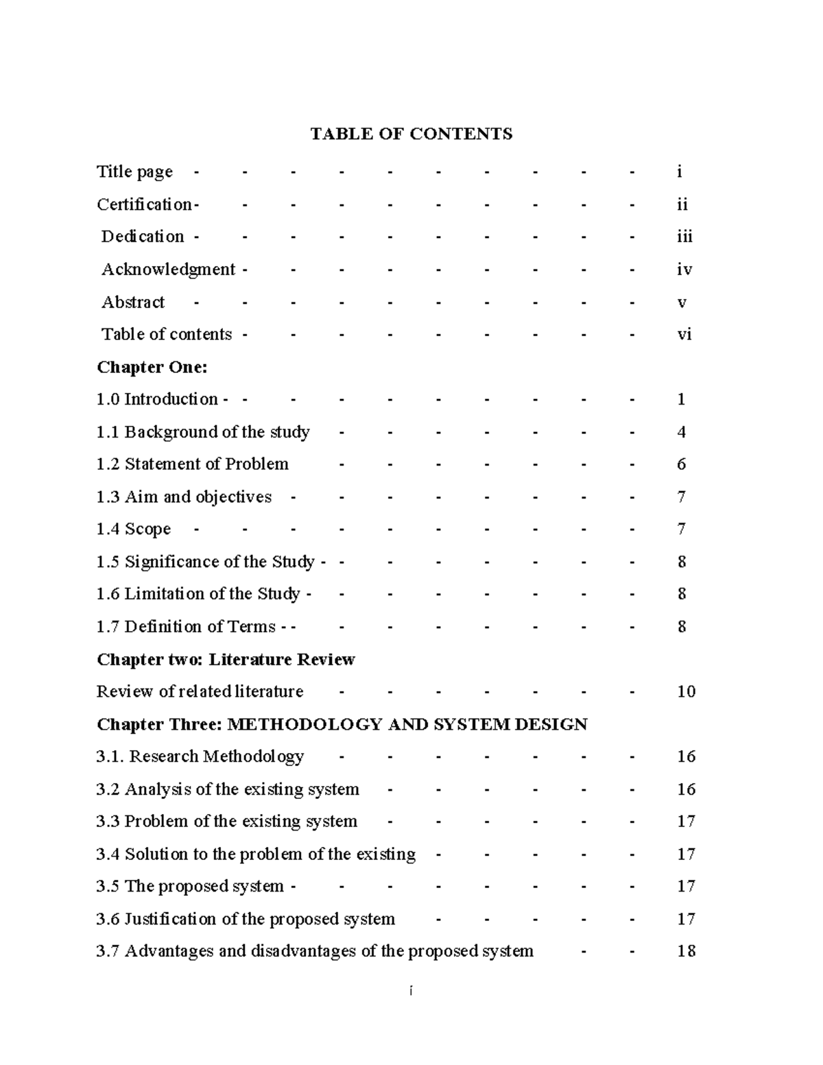 Medical appointment system chapter 1 - TABLE OF CONTENTS Title page - i ...