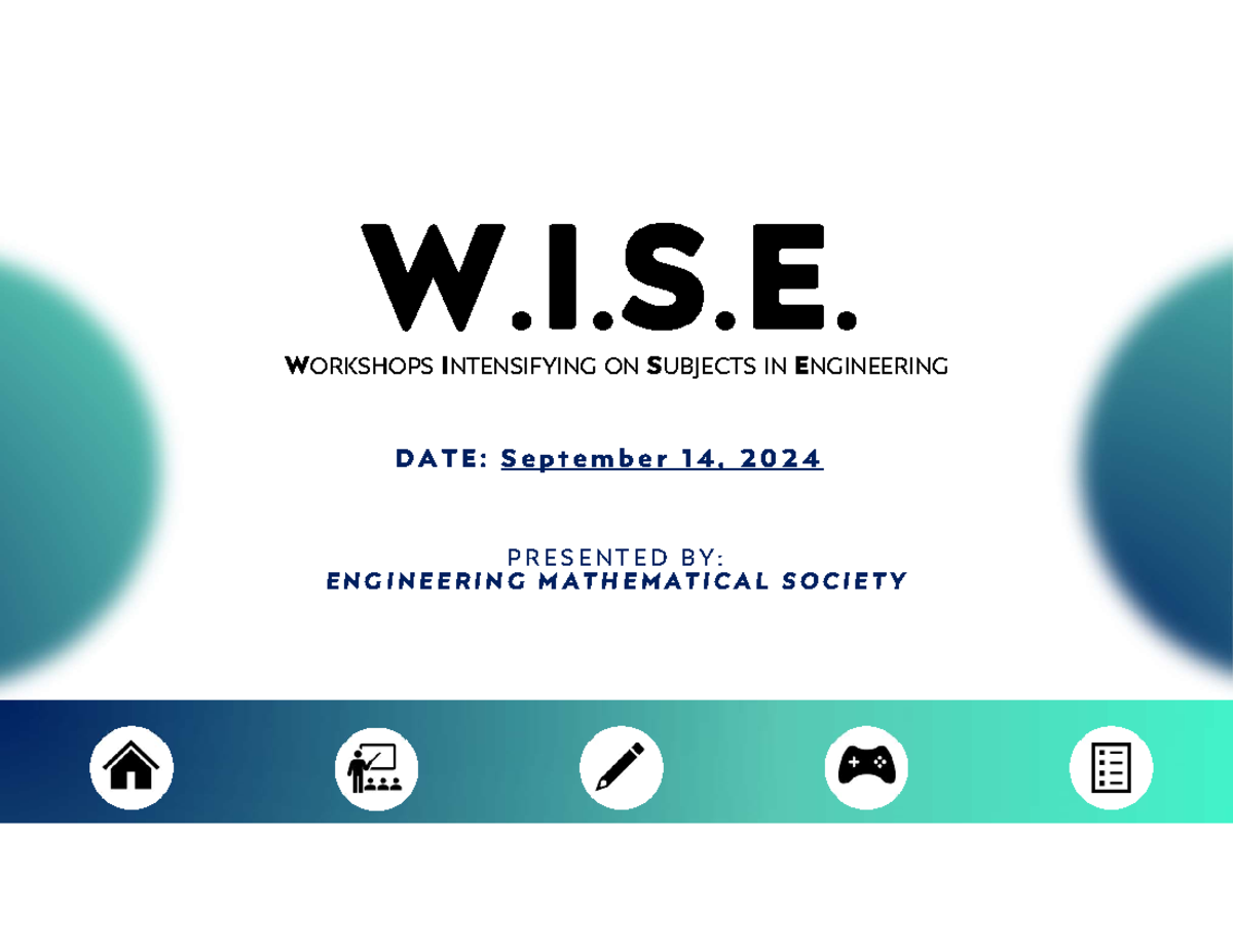 EMS W.I.S.E Tutorials: Engineering Workshops & Math Operations - Studocu