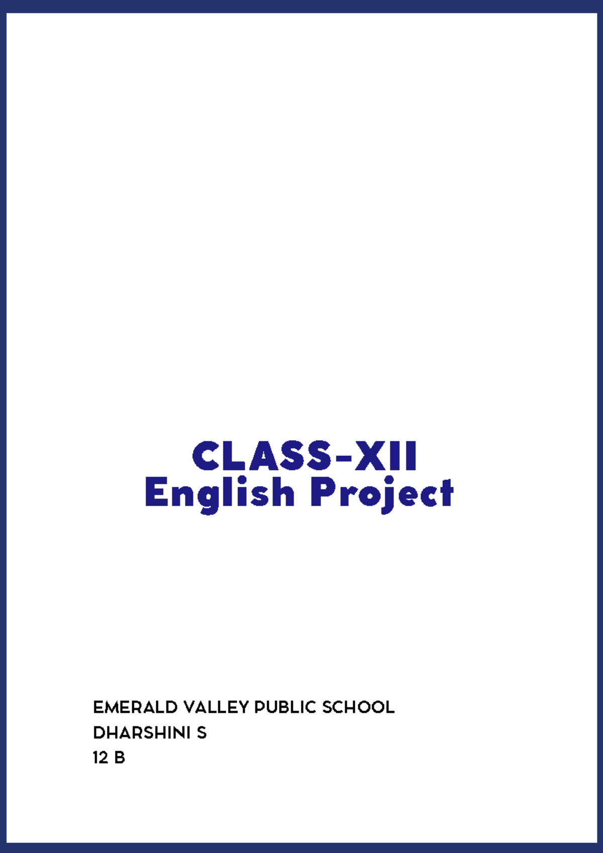 English Project Assessment Cover Page in White Red Fun Style - English ...