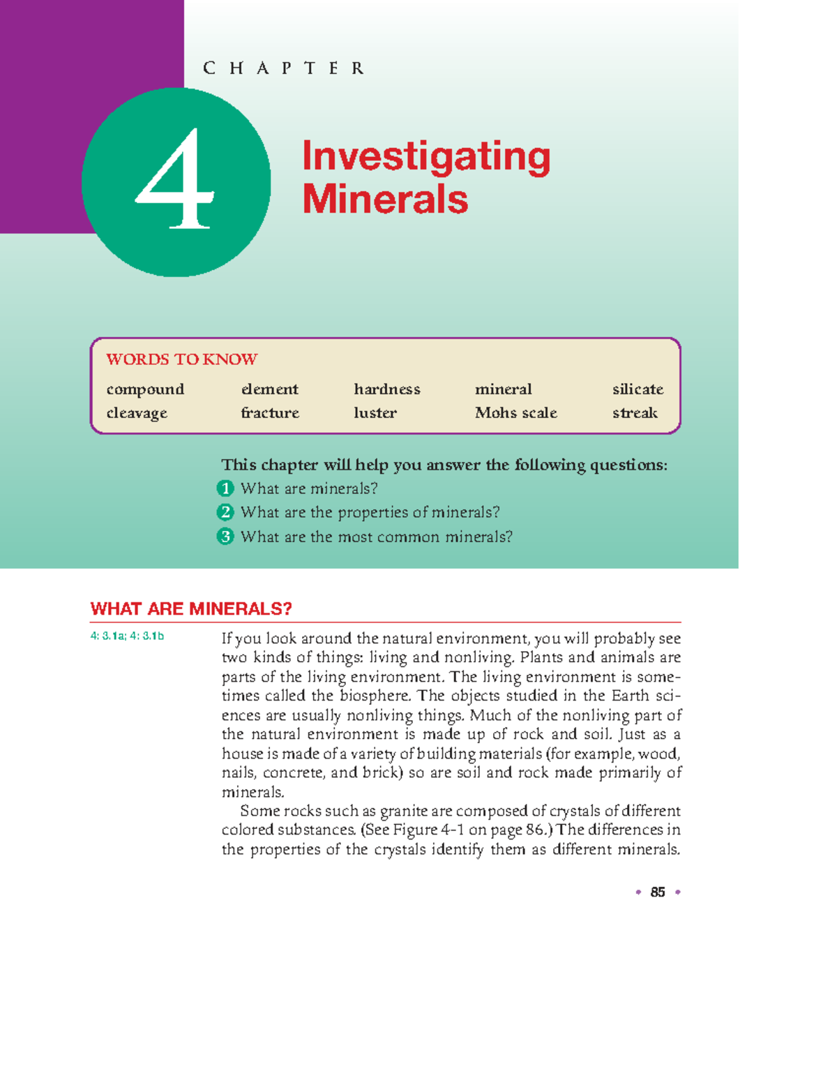Chapter 4: Investigating Minerals - Key Concepts and Properties - Studocu