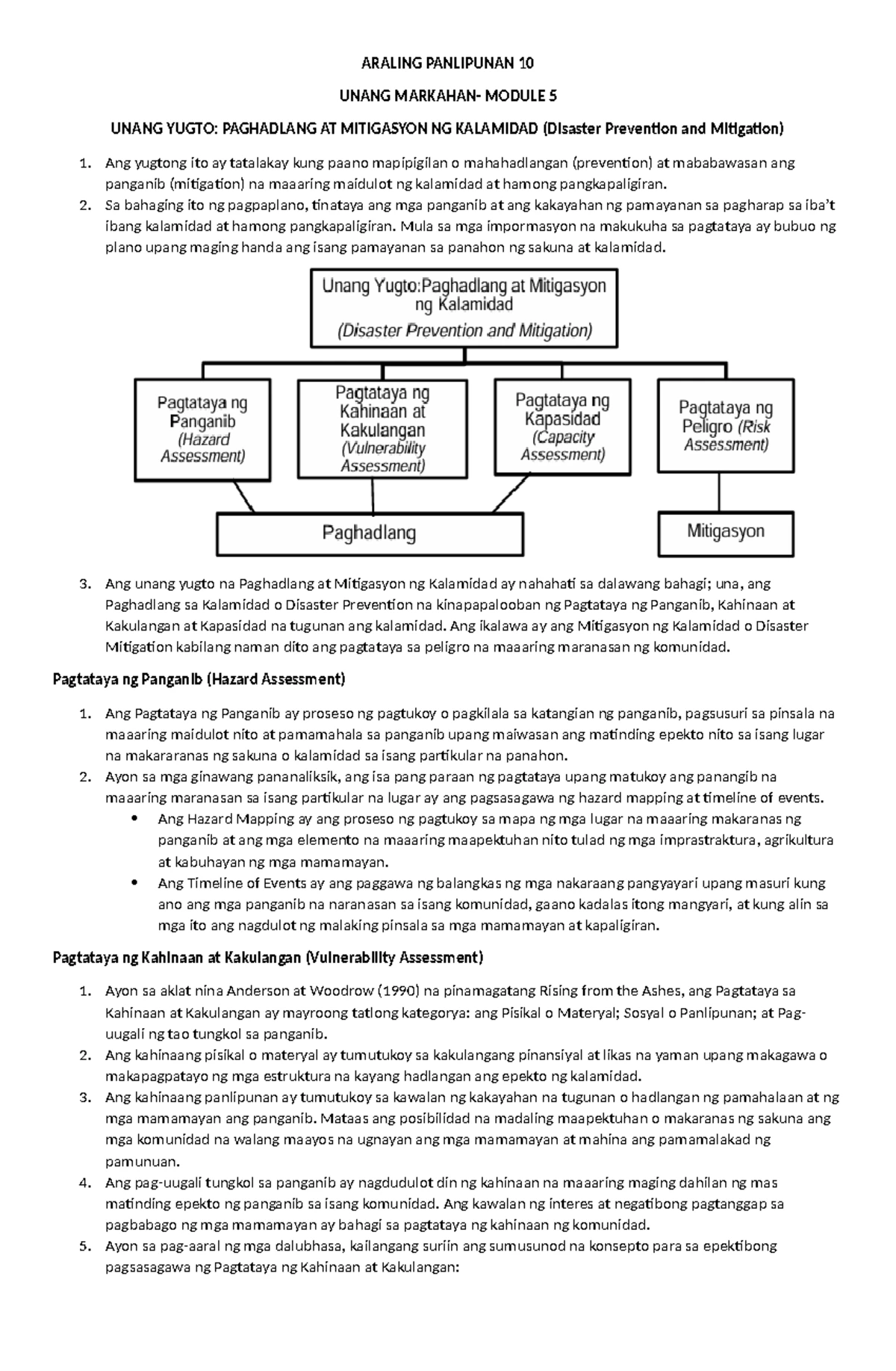 AP 10 Unang Markahan: Module 2 - Mga Isyung Pangkapaligiran - Studocu