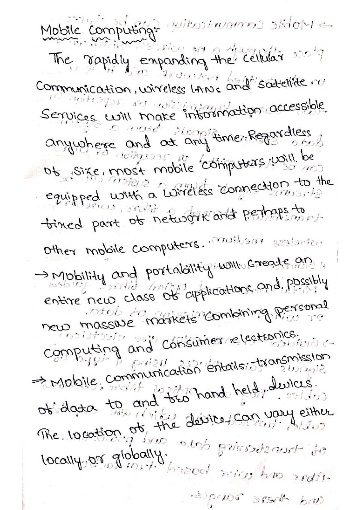 Mobile Computing Notes: Understanding Wireless Communication and ...