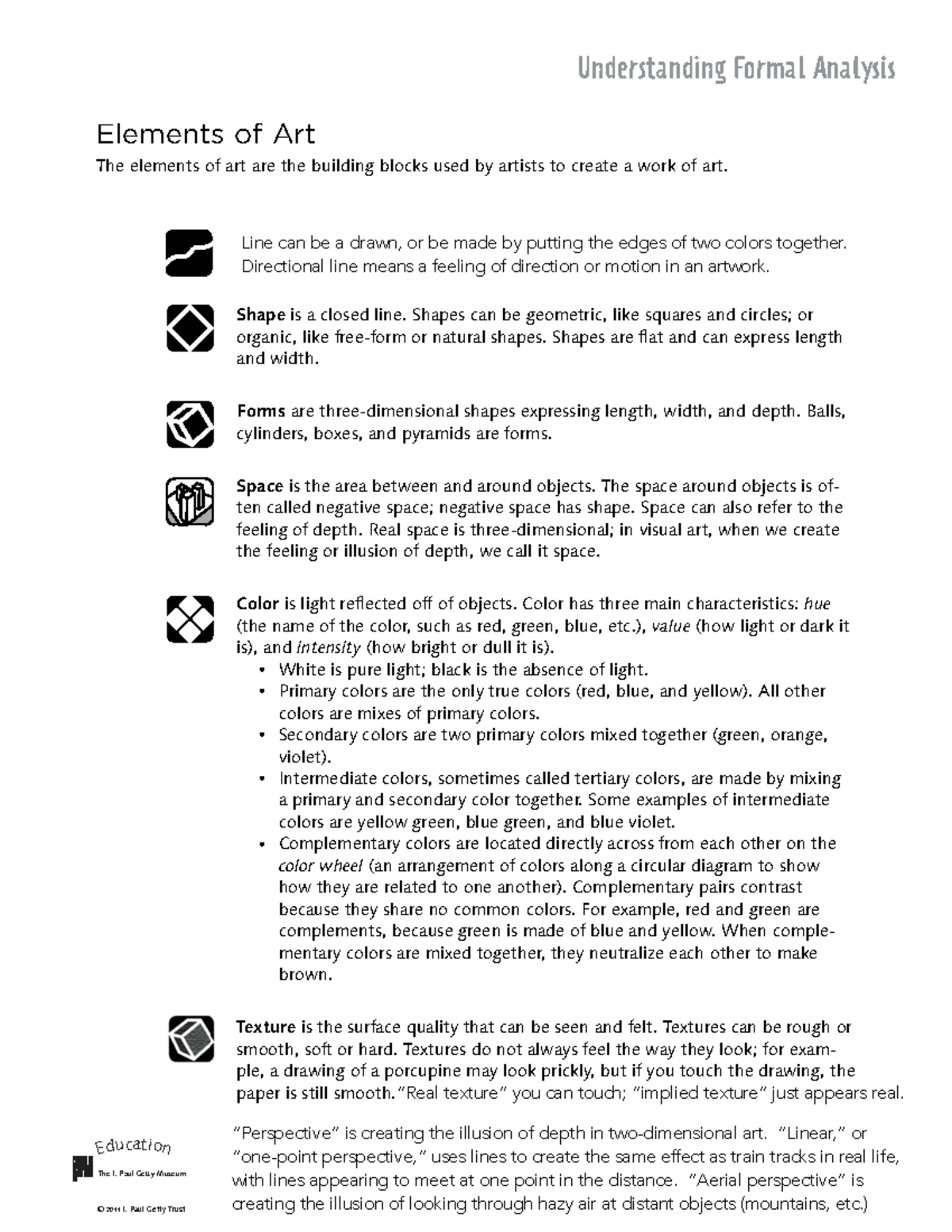 Elements of Art: Understanding Shapes, Colors, and Textures (ART101 ...