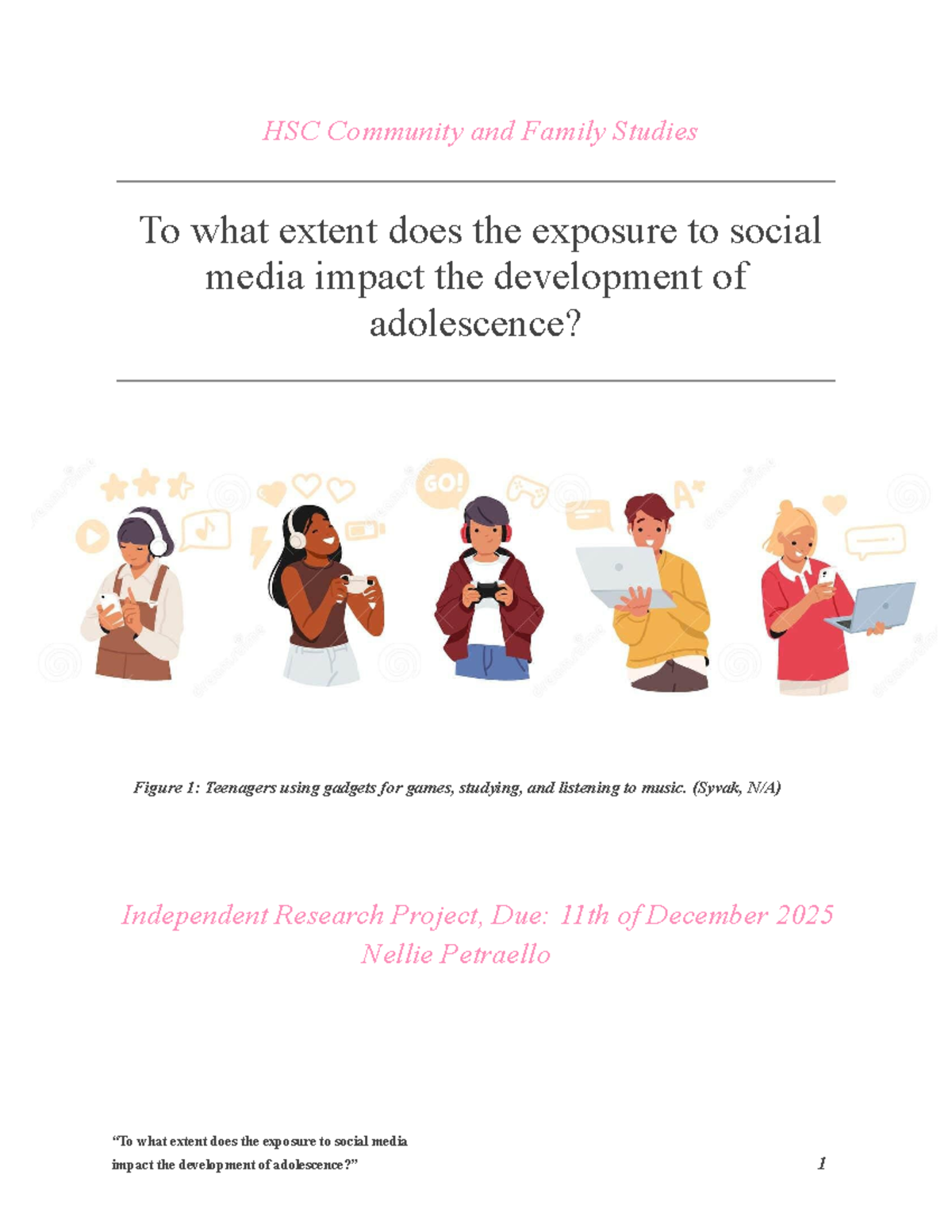 HSC Community and Family Studies: Impact of Social Media on Adolescent ...