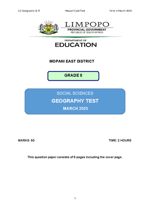 [Solved] Describe Soshanguve different types of land use and important ...