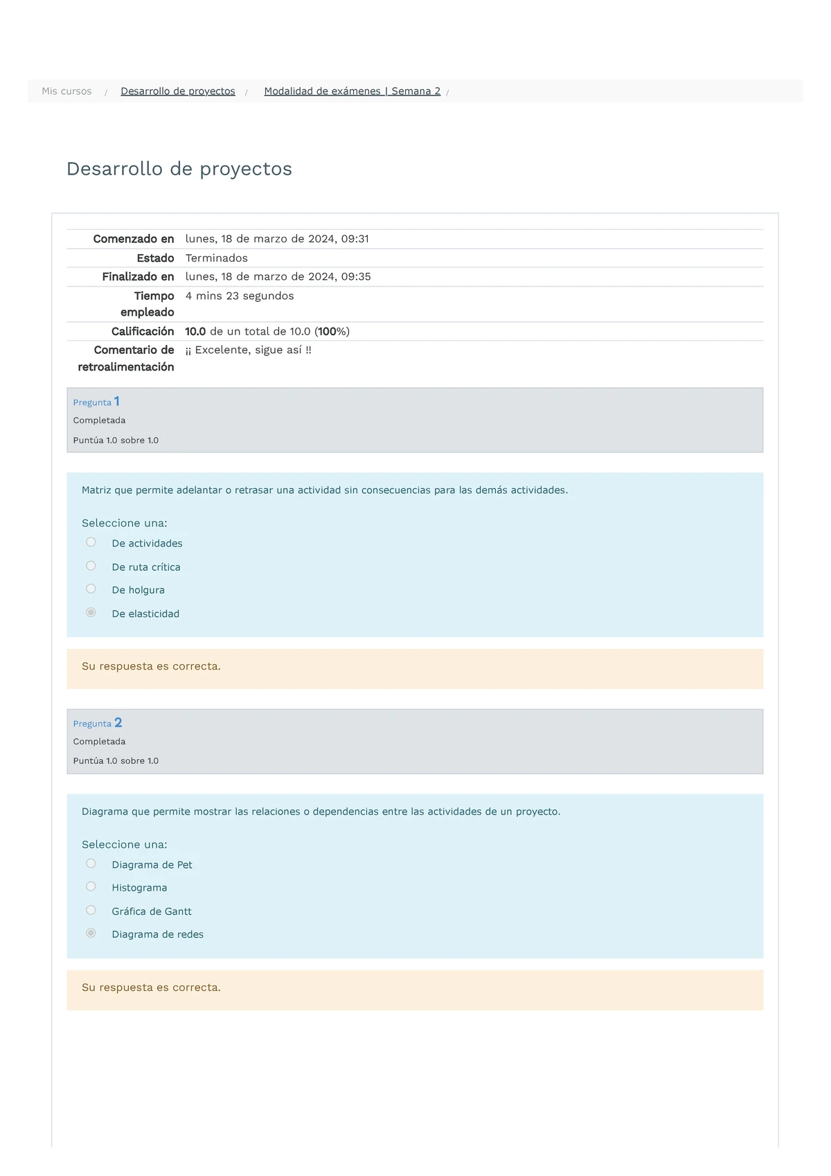 Examen Desarrollo de Proyectos - Semanas 3 y 4 (Curso XYZ) - Studocu