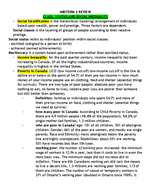 SOCI 1010 Chapter 1-10 - Chapter 1: What is Sociology? Sociology: is ...
