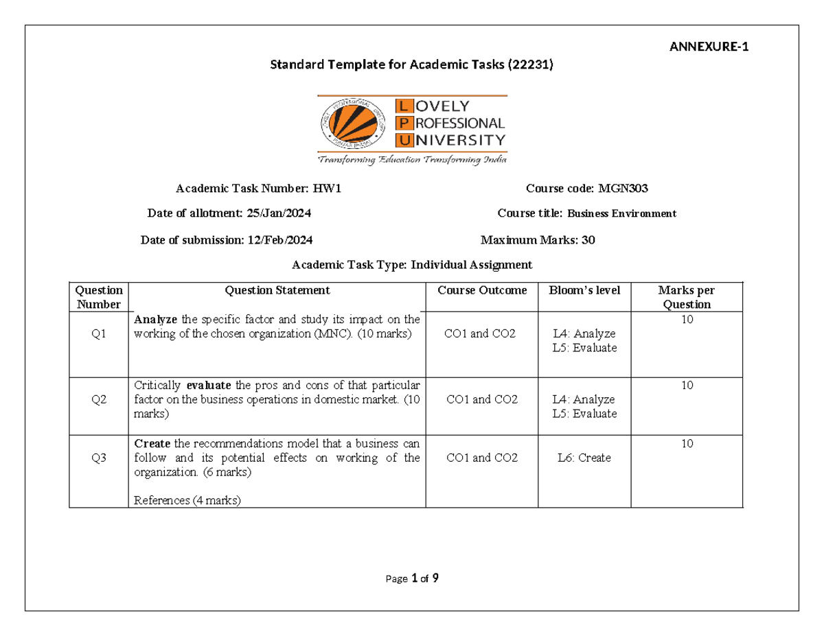 A701741378 31014 25 2025 MGN 303 CA 1 - Standard Template for Academic Tasks (22231) Academic ...