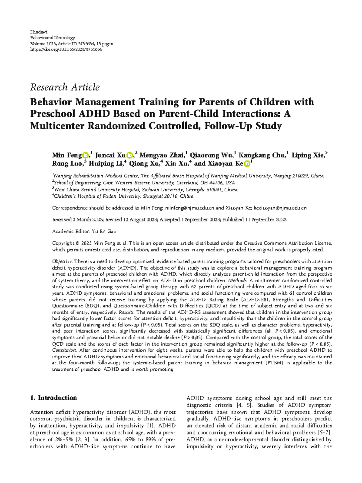 Behavior Management Training f - Research Article Behavior Management ...