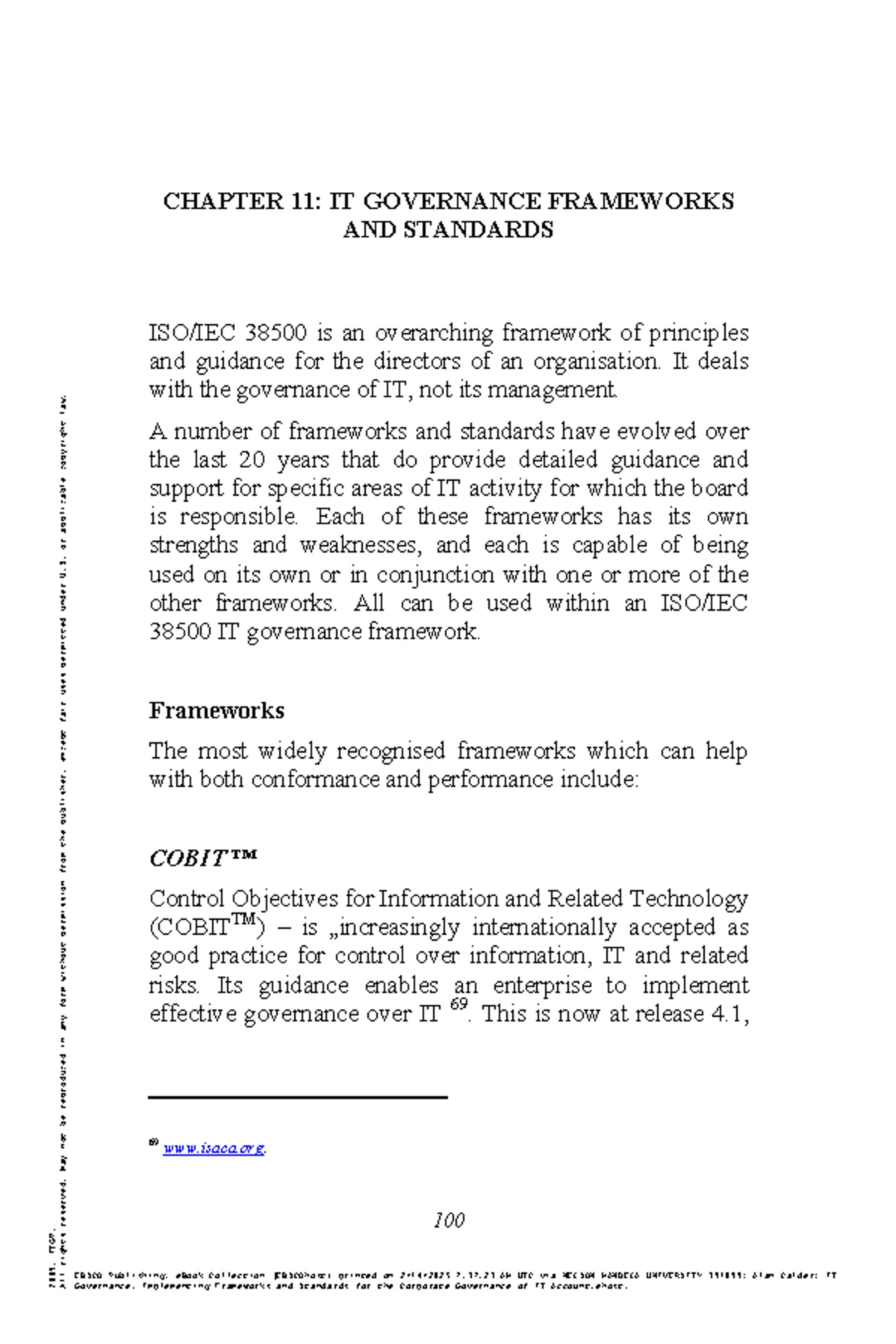 IT Governance & Info Security: Guides, Standards & Frameworks - Studocu