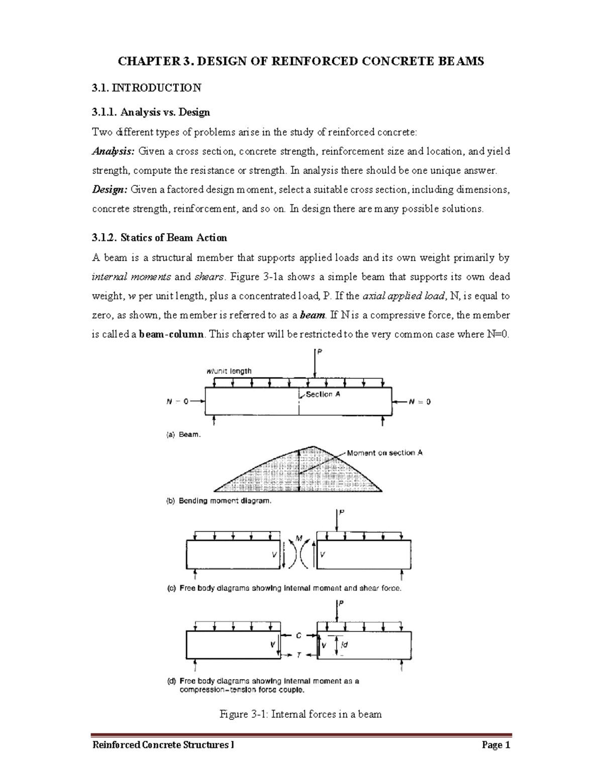 RC 3: Design of Reinforced Concrete Beams and Flexural Analysis - Studocu