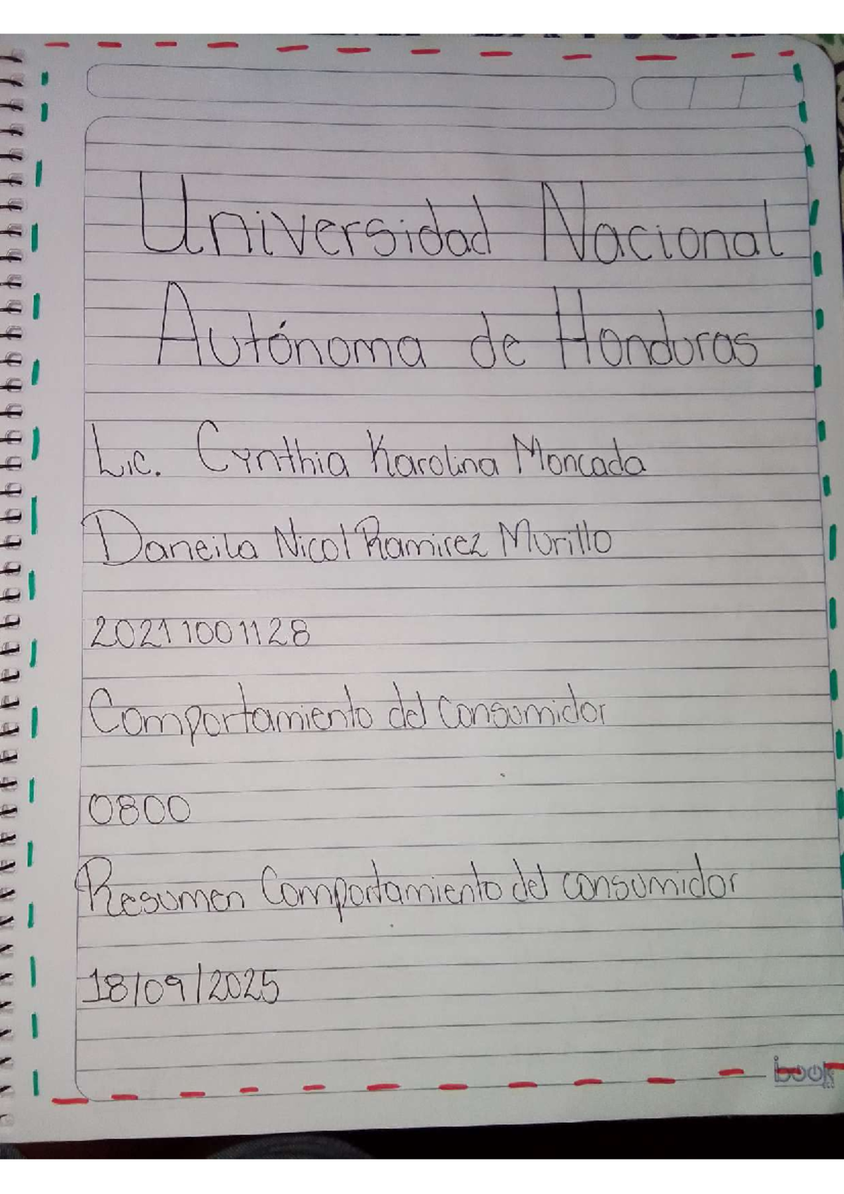 Comportamiento del Consumidor - Resumen U1T1a1 1001128 - Studocu