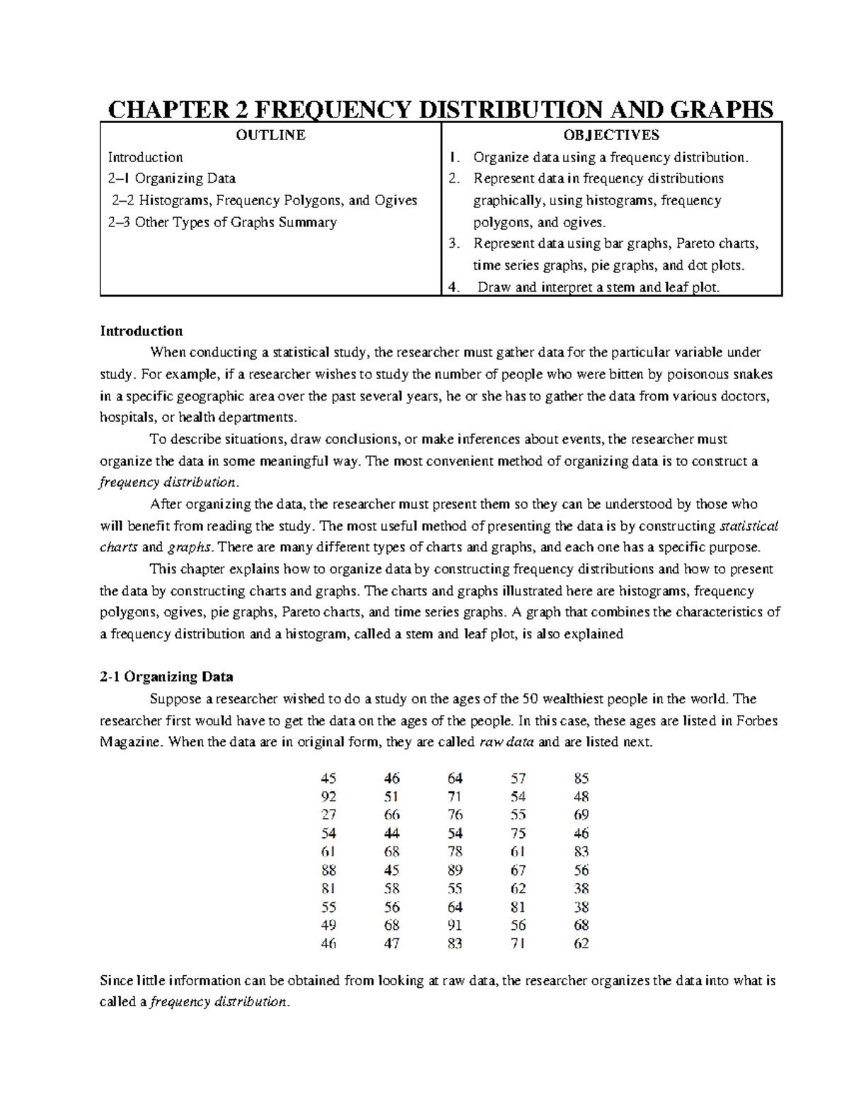 Module 2: Frequency Distributions and Graphical Representations - Studocu