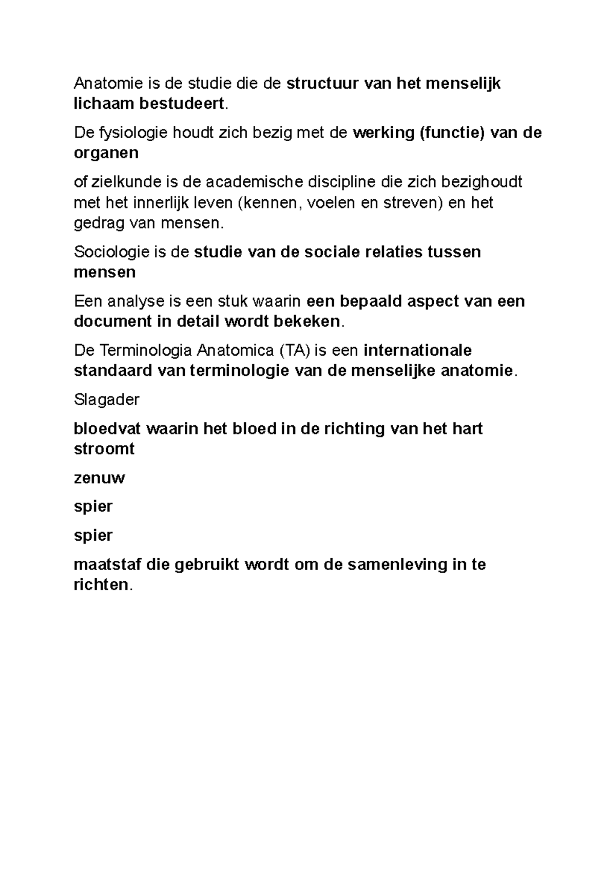 Anatomie en Fysiologie van het Menselijk Lichaam - Inleiding en ...
