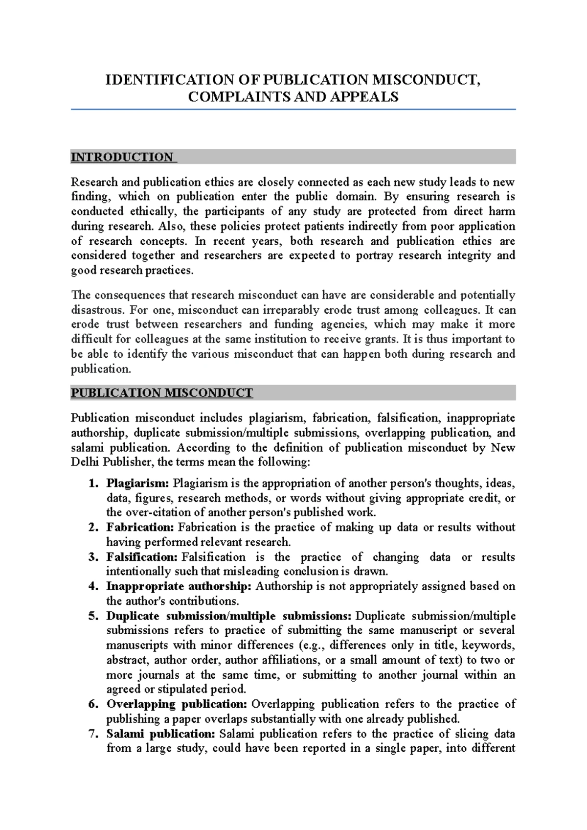 Understanding and Identifying Publication Misconduct in Research - Studocu