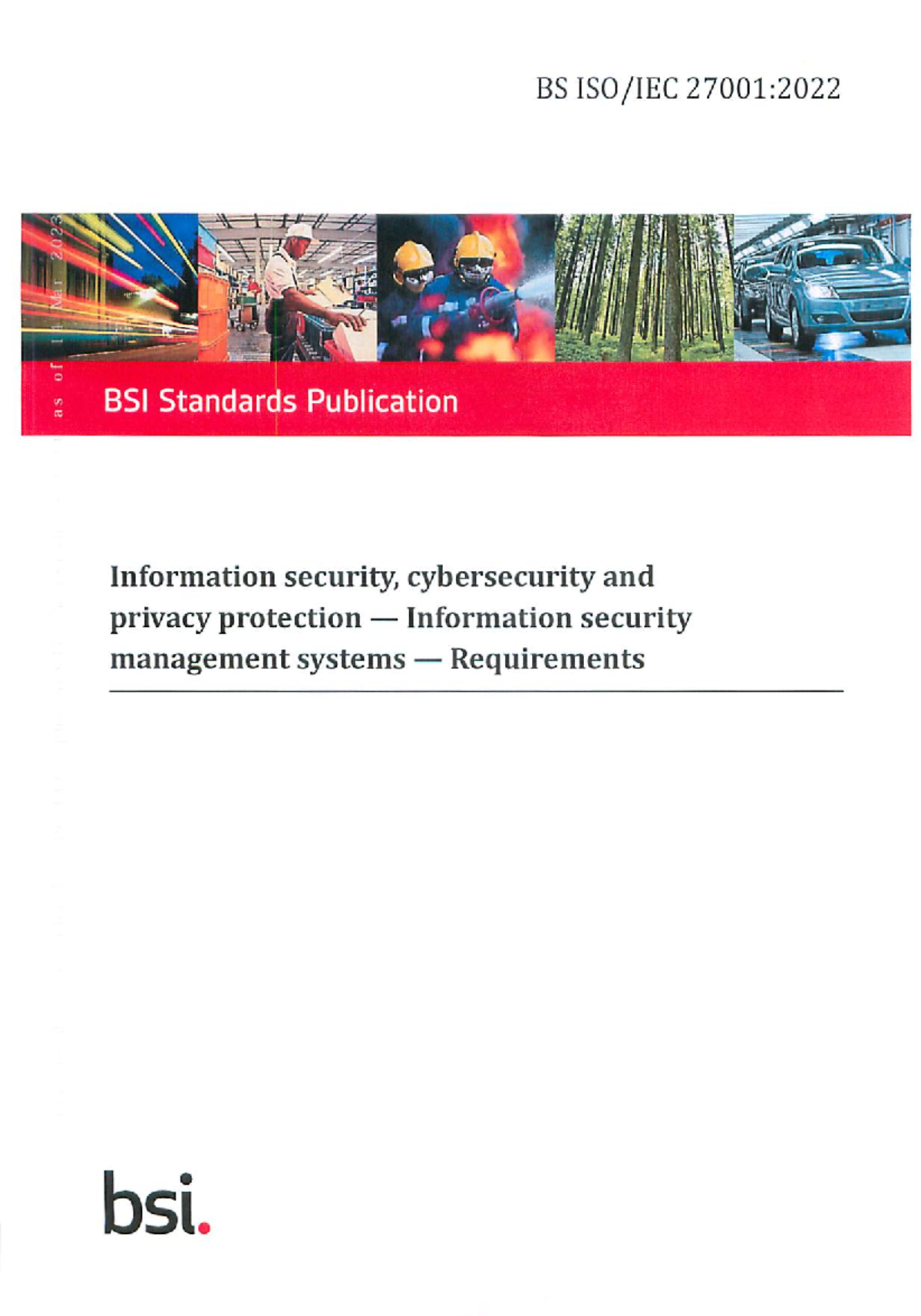 BS 27001:2022 Information Security Management System Overview - Studocu
