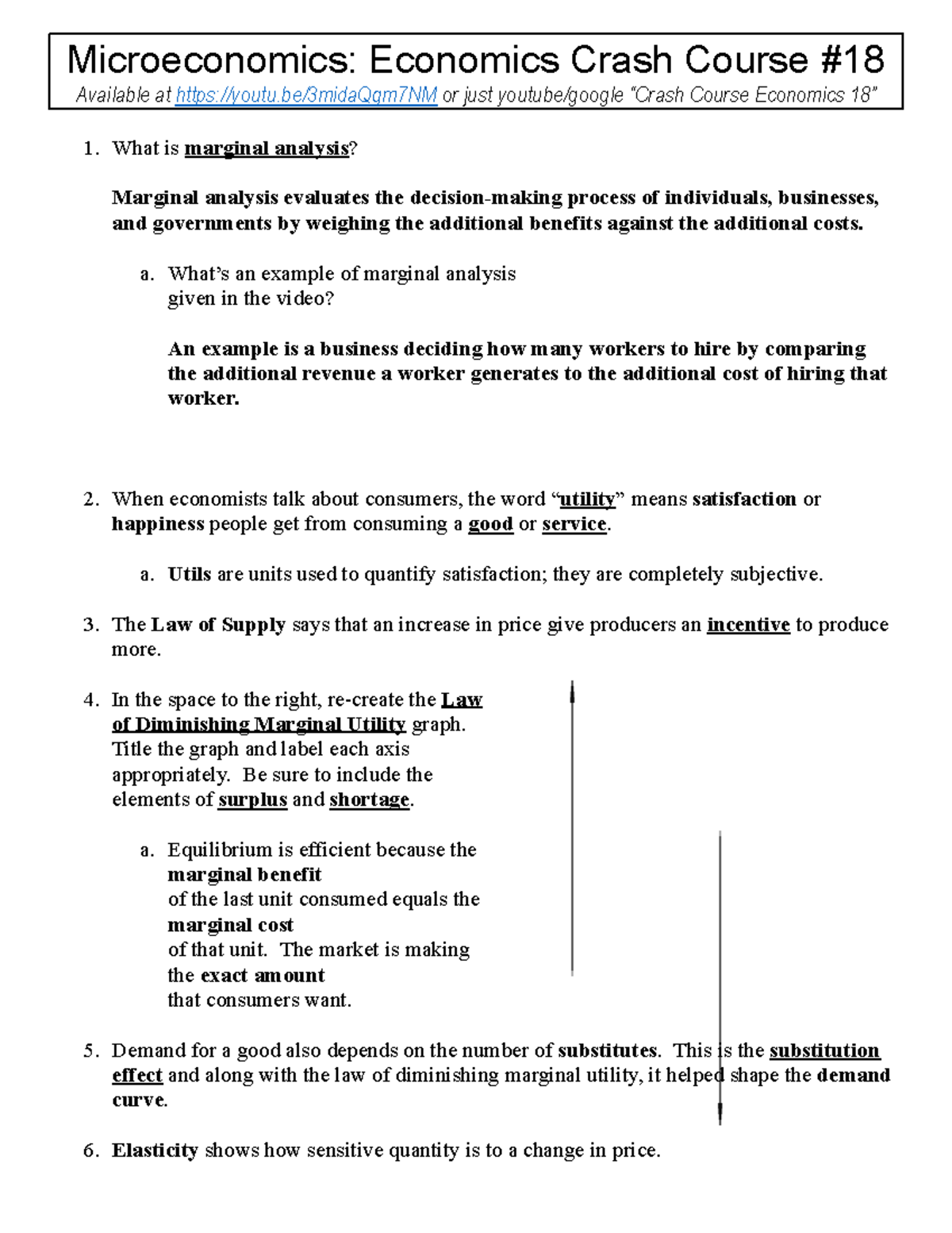 Crash Course Economics 19 Marginal - Microeconomics: Economics Crash ...