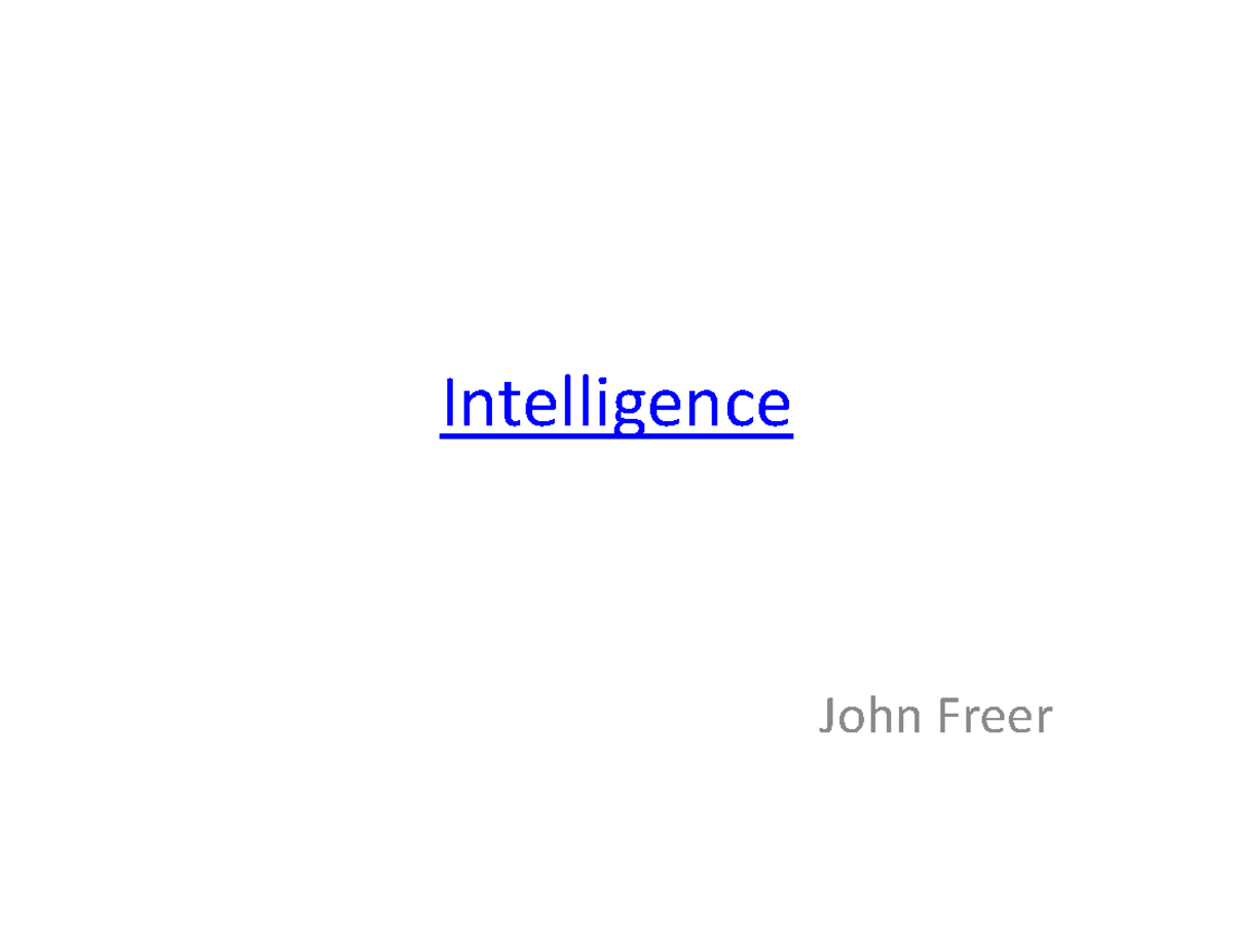 Exploring Theories of Intelligence: Concepts & Methods in PSY 101 - Studocu