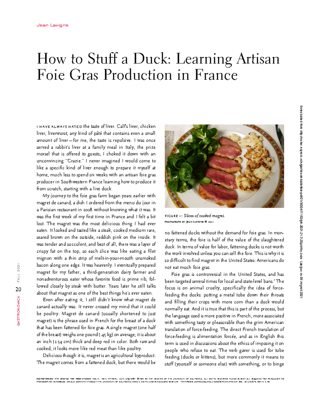 How to Stuff a Duck: Artisan Foie Gras Production Experiences - Jean ...