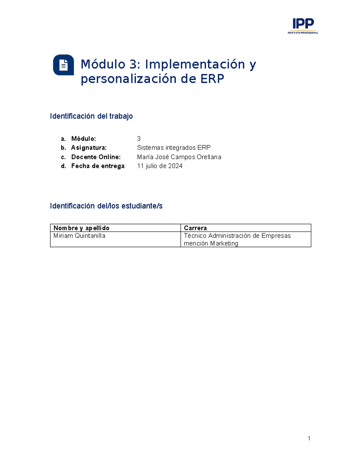 Identificación de la API para ERP - Actividad 1 (API1) - Studocu