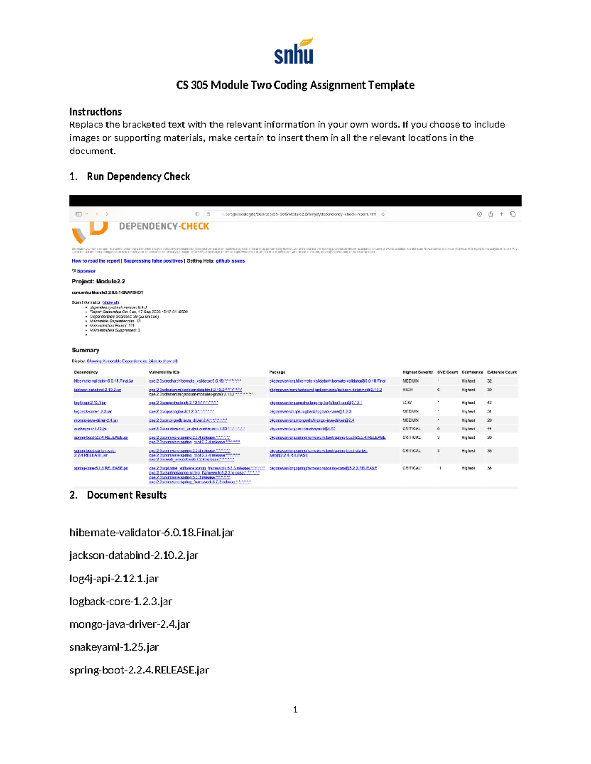 CS 305 Module Two Coding Assignment Guidelines and Template - Studocu