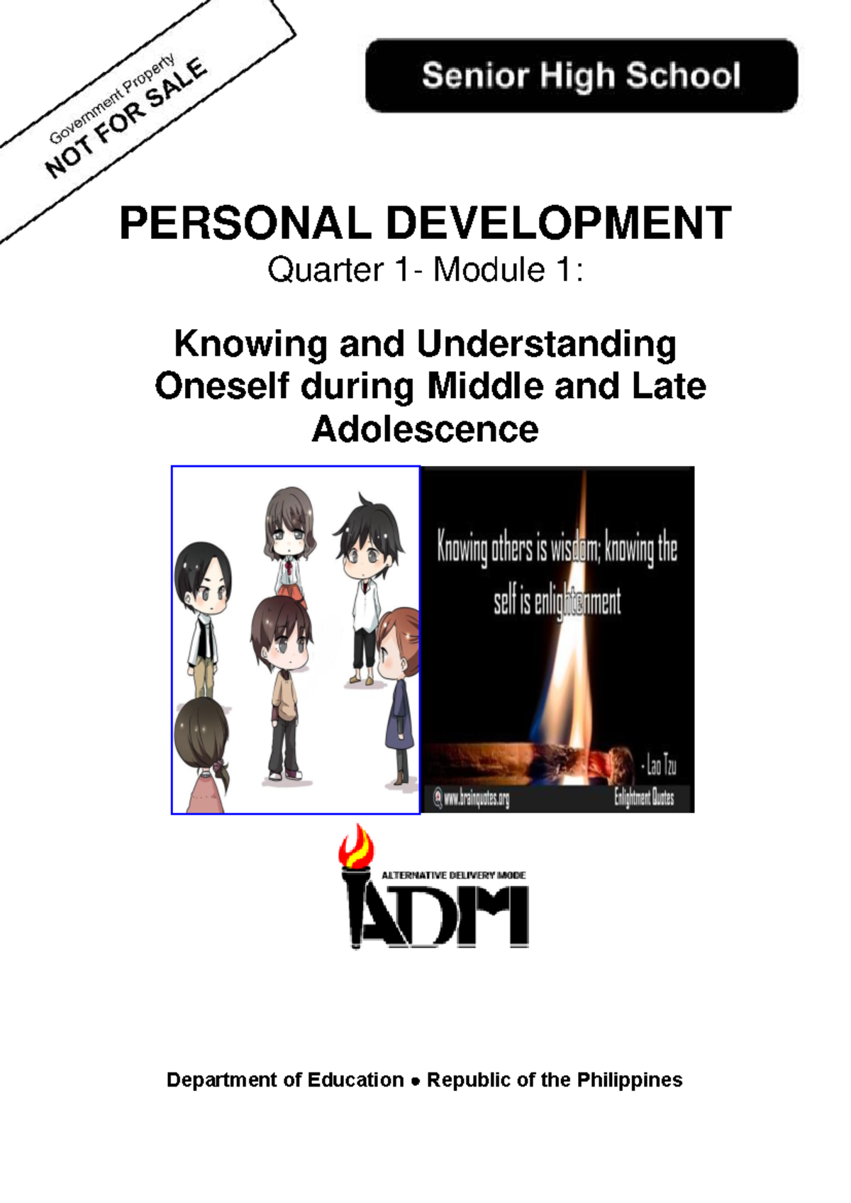 Personal Development Q1 Module 1: Understanding Oneself in Adolescence ...