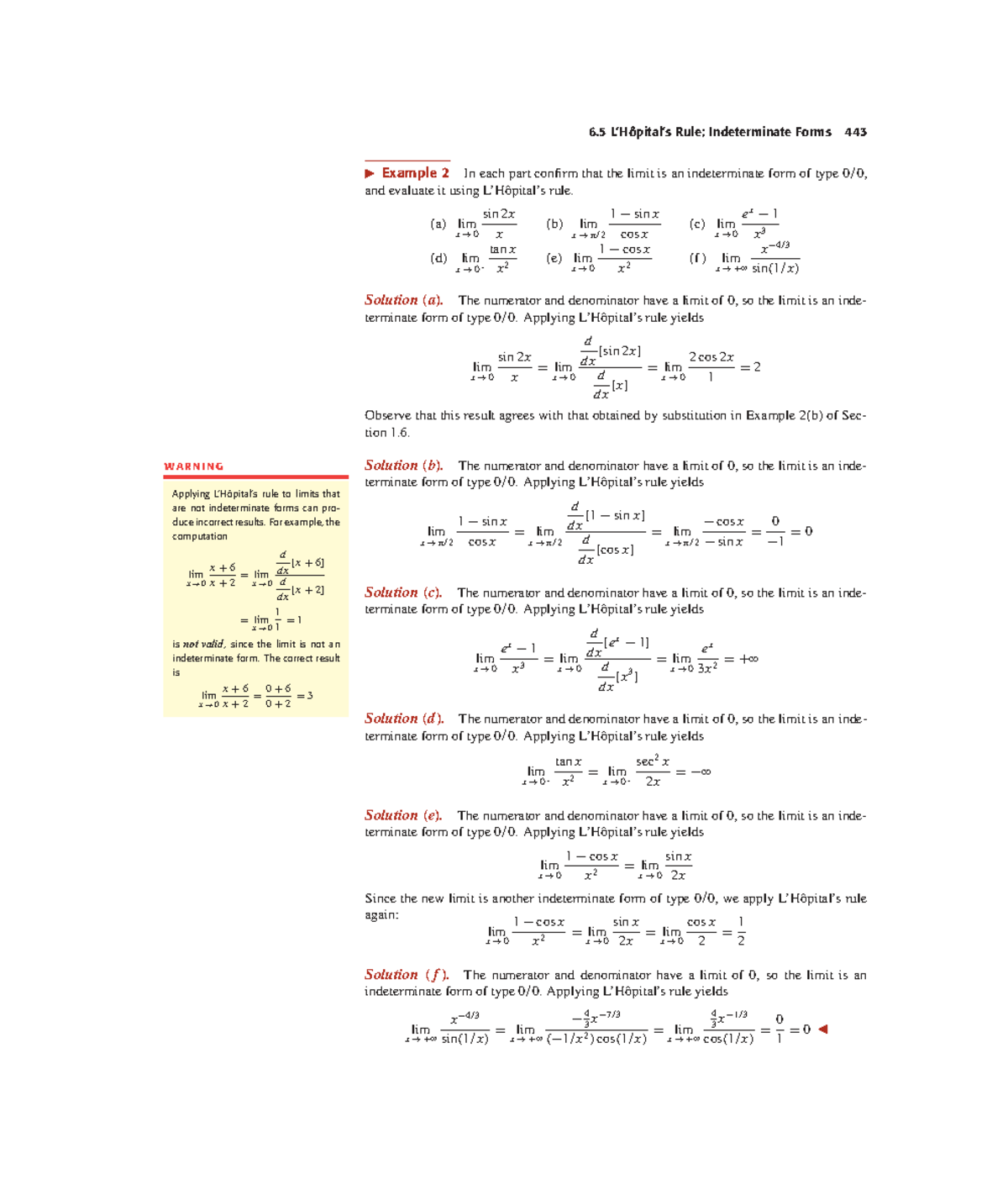 Indeterminate Forms in Calculus: Examples and Solutions (C06) - Studocu