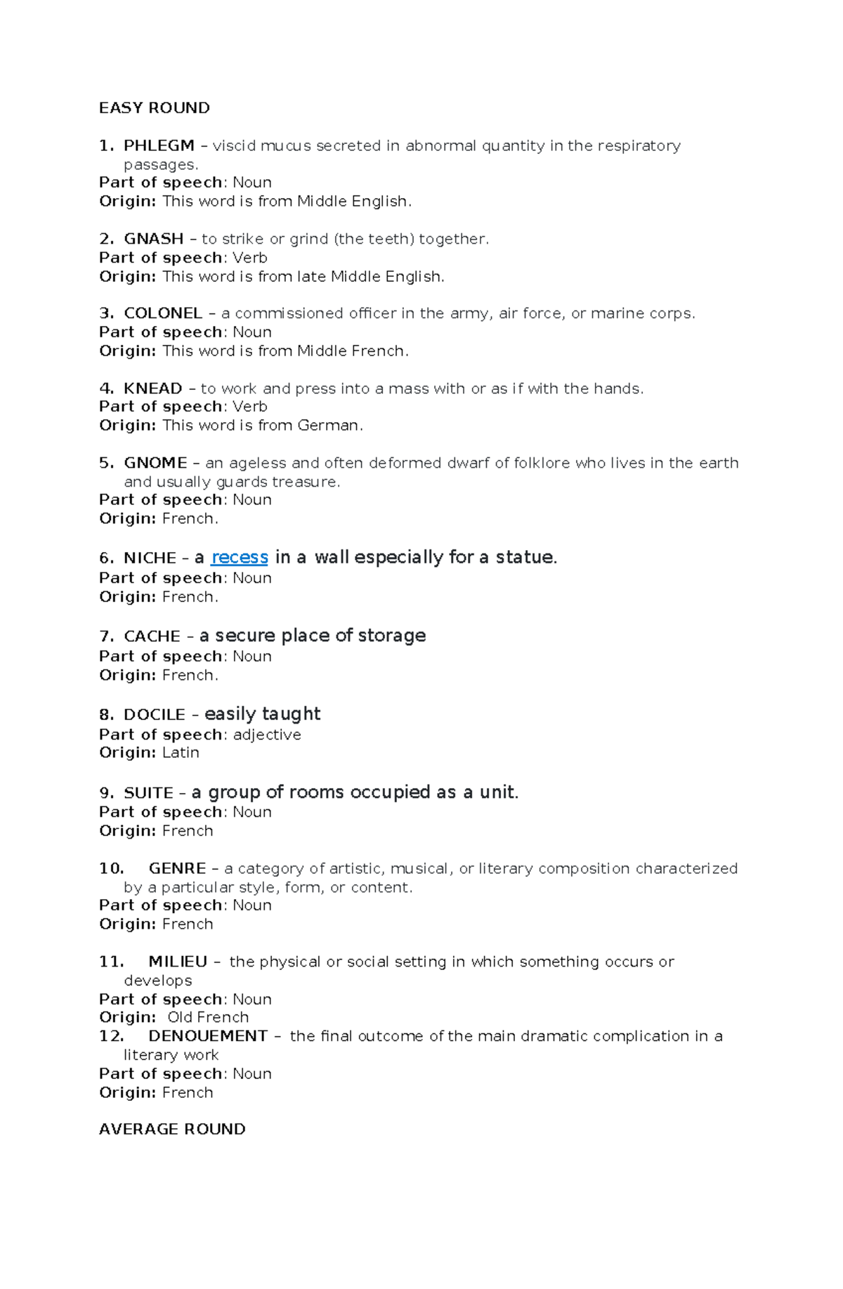 Guide - English Module 8 - EASY ROUND PHLEGM – viscid mucus secreted in ...