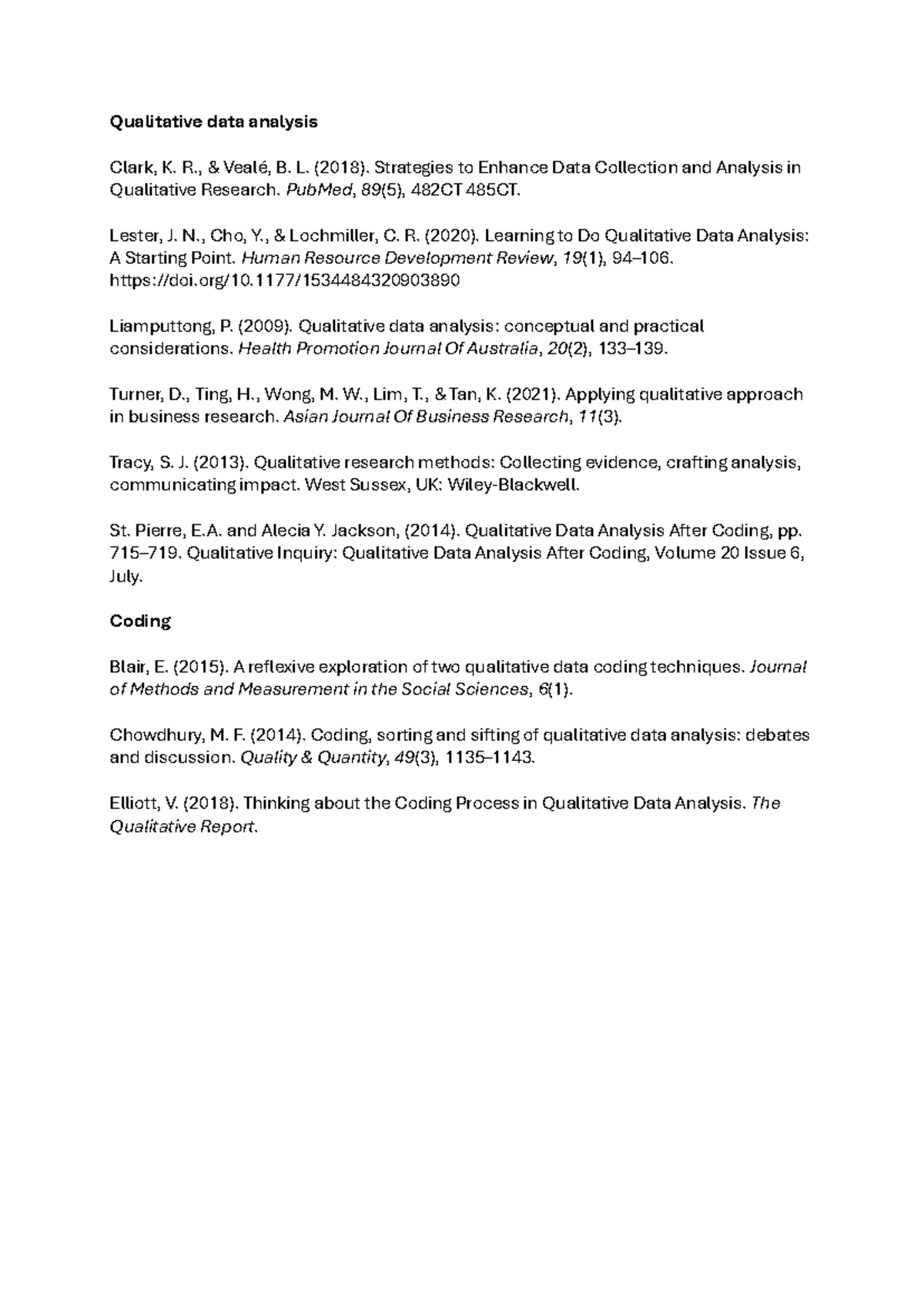 Qualitative Data Analysis & Coding: Key Articles Overview - Studeersnel