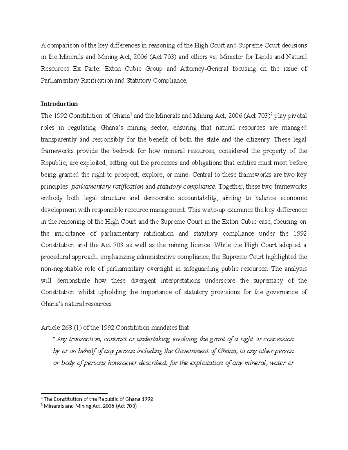 Exton Cubic Group Case Study: High Court vs. Supreme Court Decisions on ...