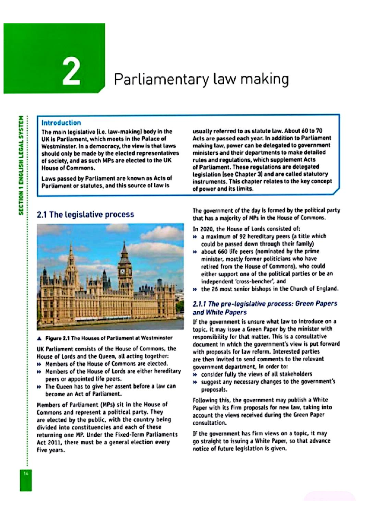 Parliamentary Law Making: An Overview of the UK Legislative Process ...