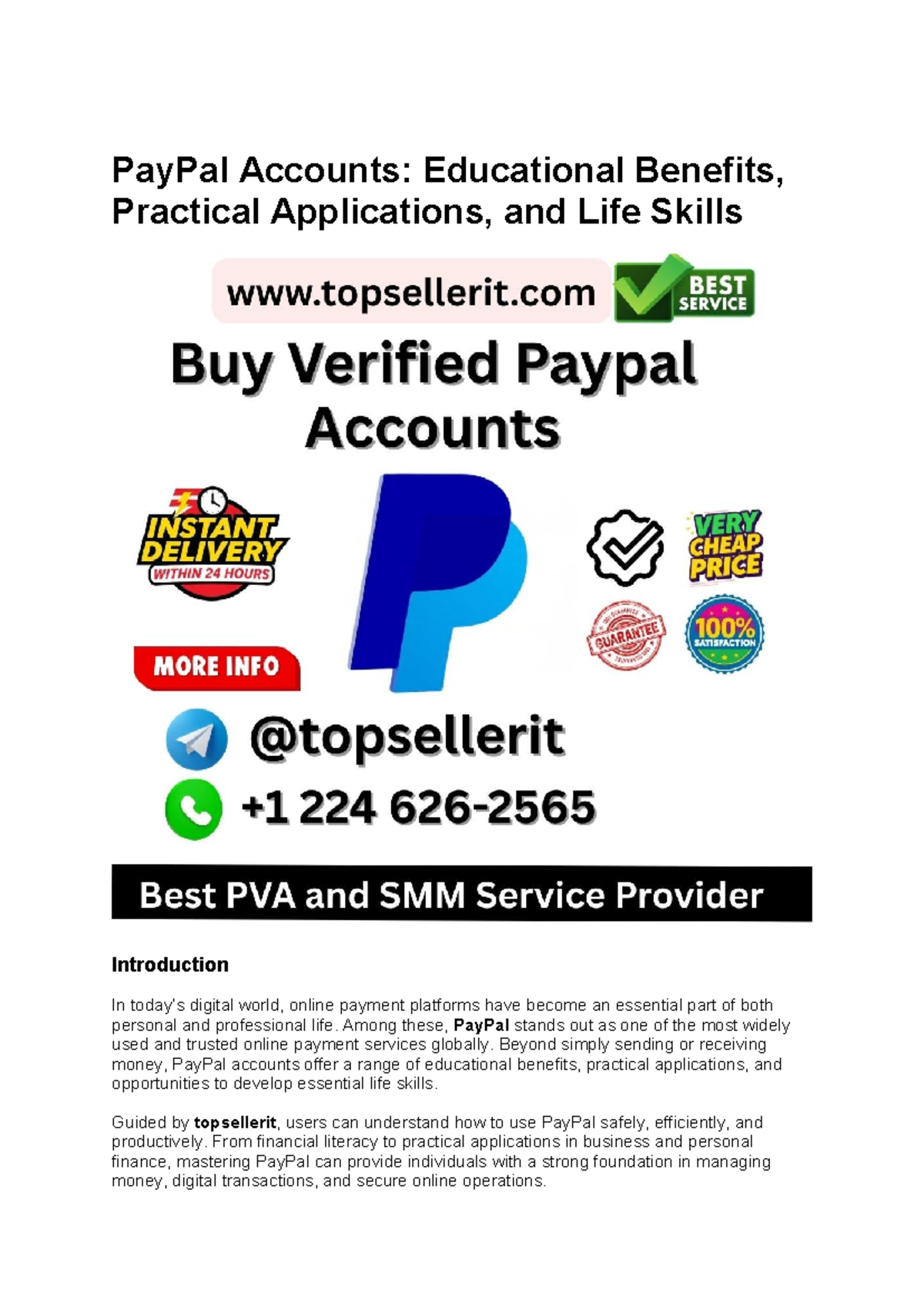 PayPal Accounts: Educational Benefits & Practical Applications - Studocu