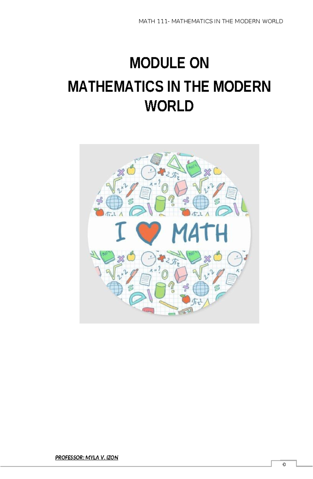 MATH 101: Patterns and Applications in the Modern World - Studocu