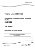 ENG1503 - Unisa - Academic English - Studocu