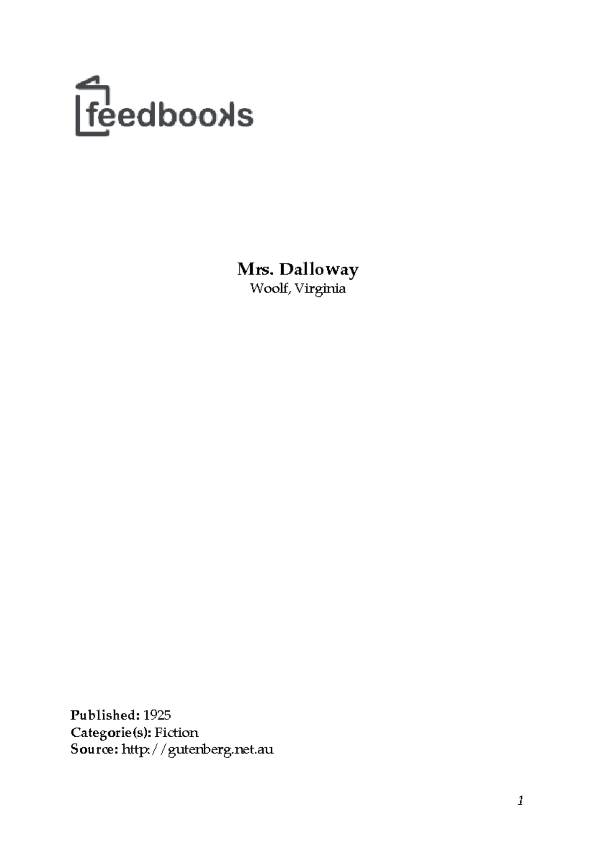 Virginia Woolf - Mrs. Dalloway: A Study Guide on Themes and Characters ...