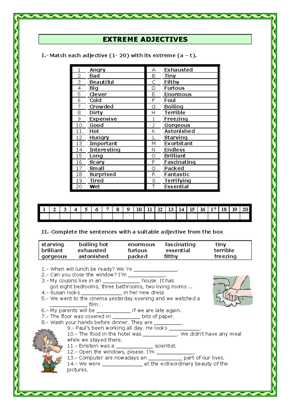 Extreme Adjectives Worksheet: A Guide to Vocabulary Mastery - Studocu