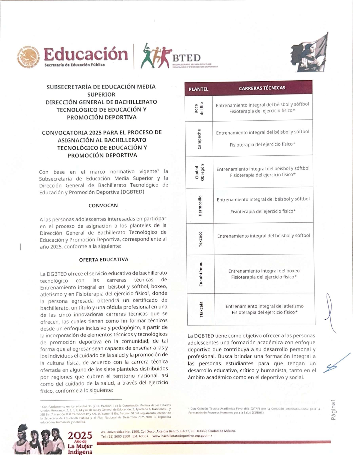 Convocatoria DGBTED 2025: Proceso de Asignación y Entrenamiento ...