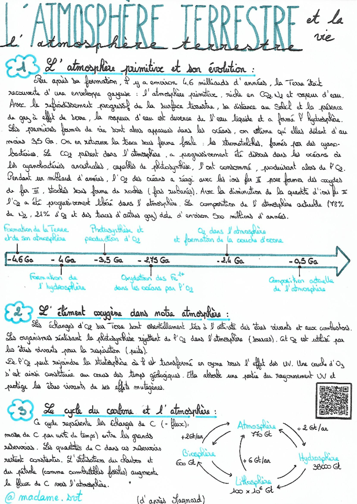 1 - L'atmosphère terrestre et la vie - ATMOSPHERE TERRESTRE et vie la ...