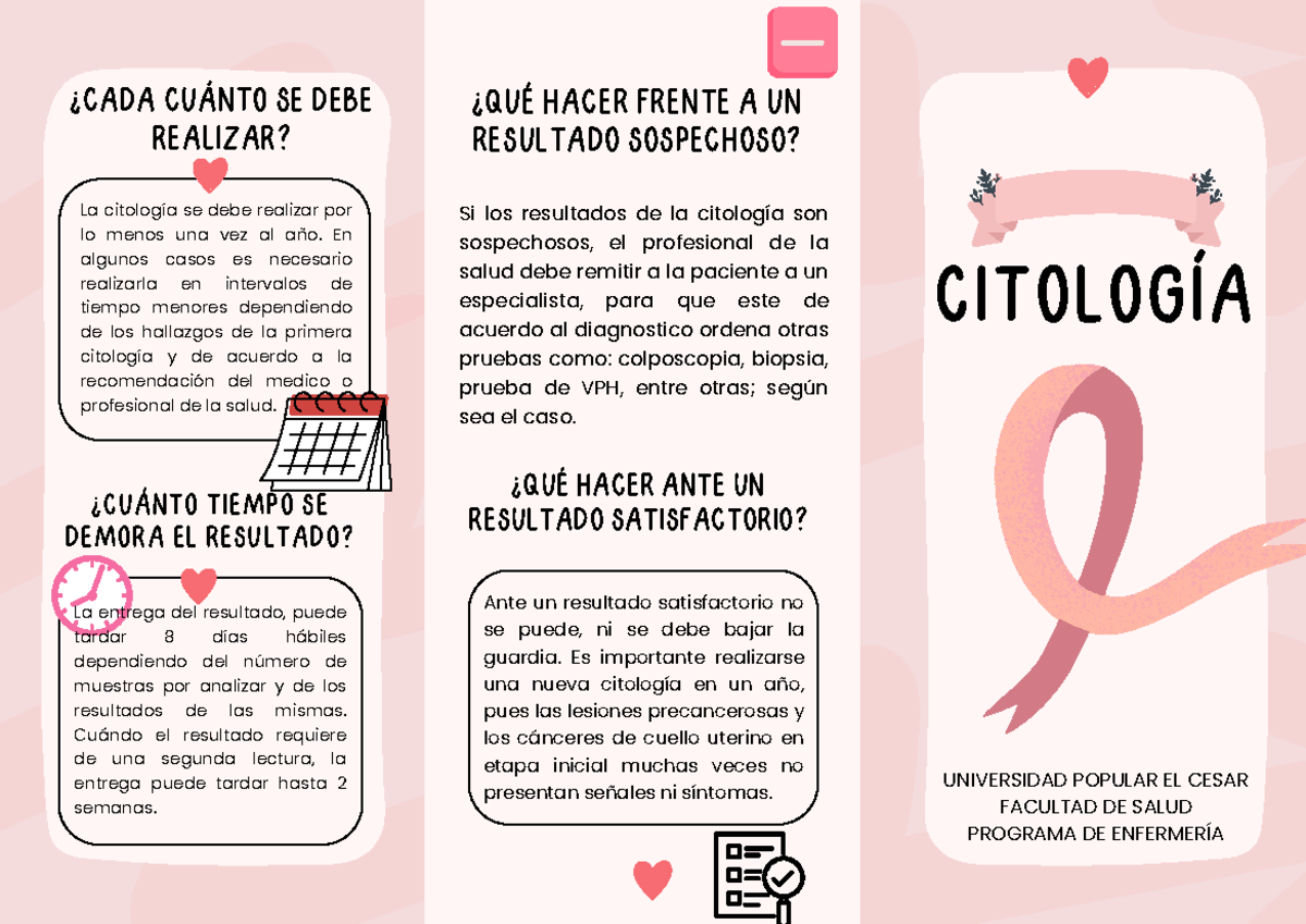 Folleto Citologia - síntomas y porque es importante la citología ...