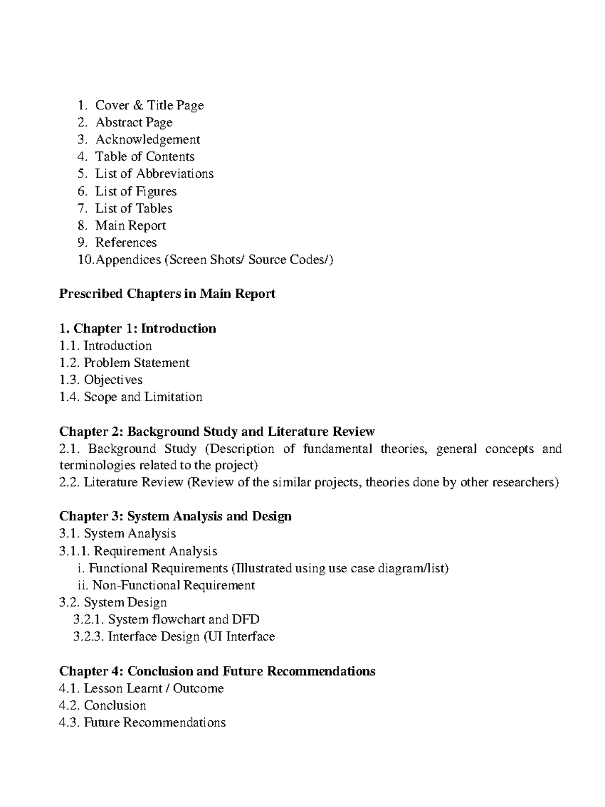 Training Report Format 1: Structure and Guidelines - Studocu