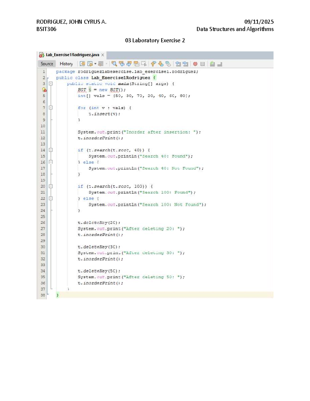 03Laboratory Exercise 2 - Rodriguez - Information Technology - RODRIGUEZ, JOHN CYRUS A. 09/11 ...