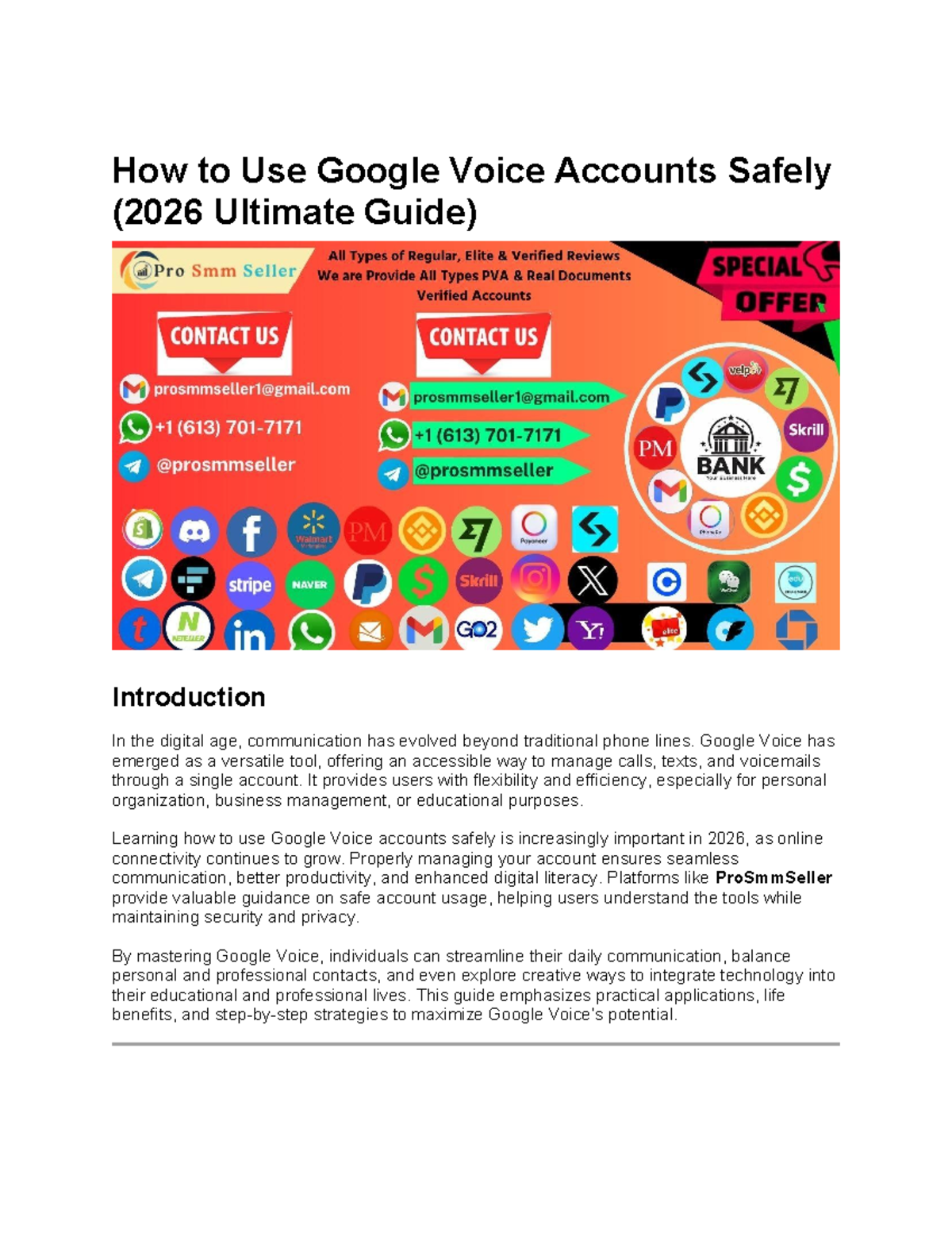 Google Voice Accounts: Top 21 Sites for Safe Purchases (2026 Guide ...