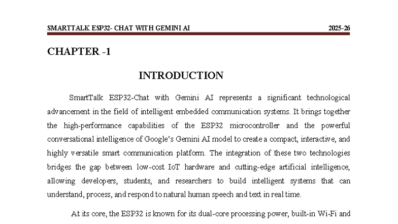 SMARTTALK CHAT WITH GEMINI AI: 5TH SEM Mini Project Overview - Studocu