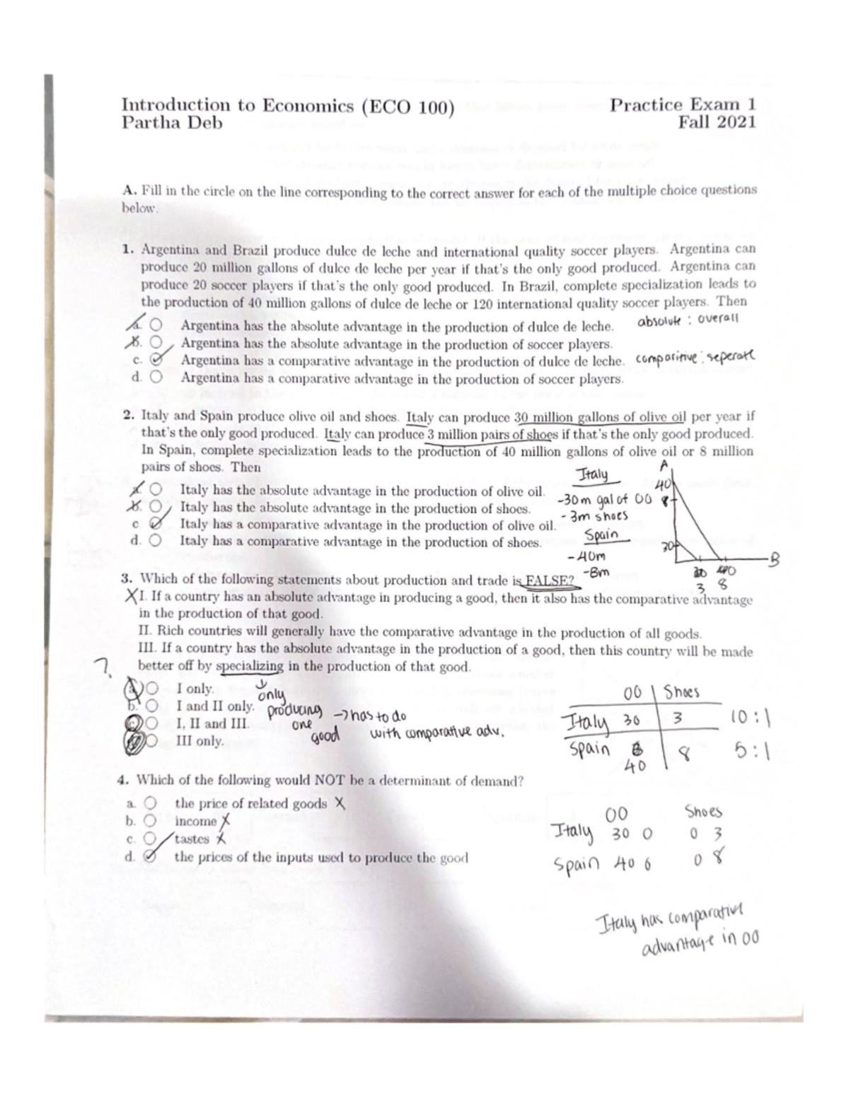 ECO 100 Practice Exam 1 Review Guide for Fall 2021 - Studocu