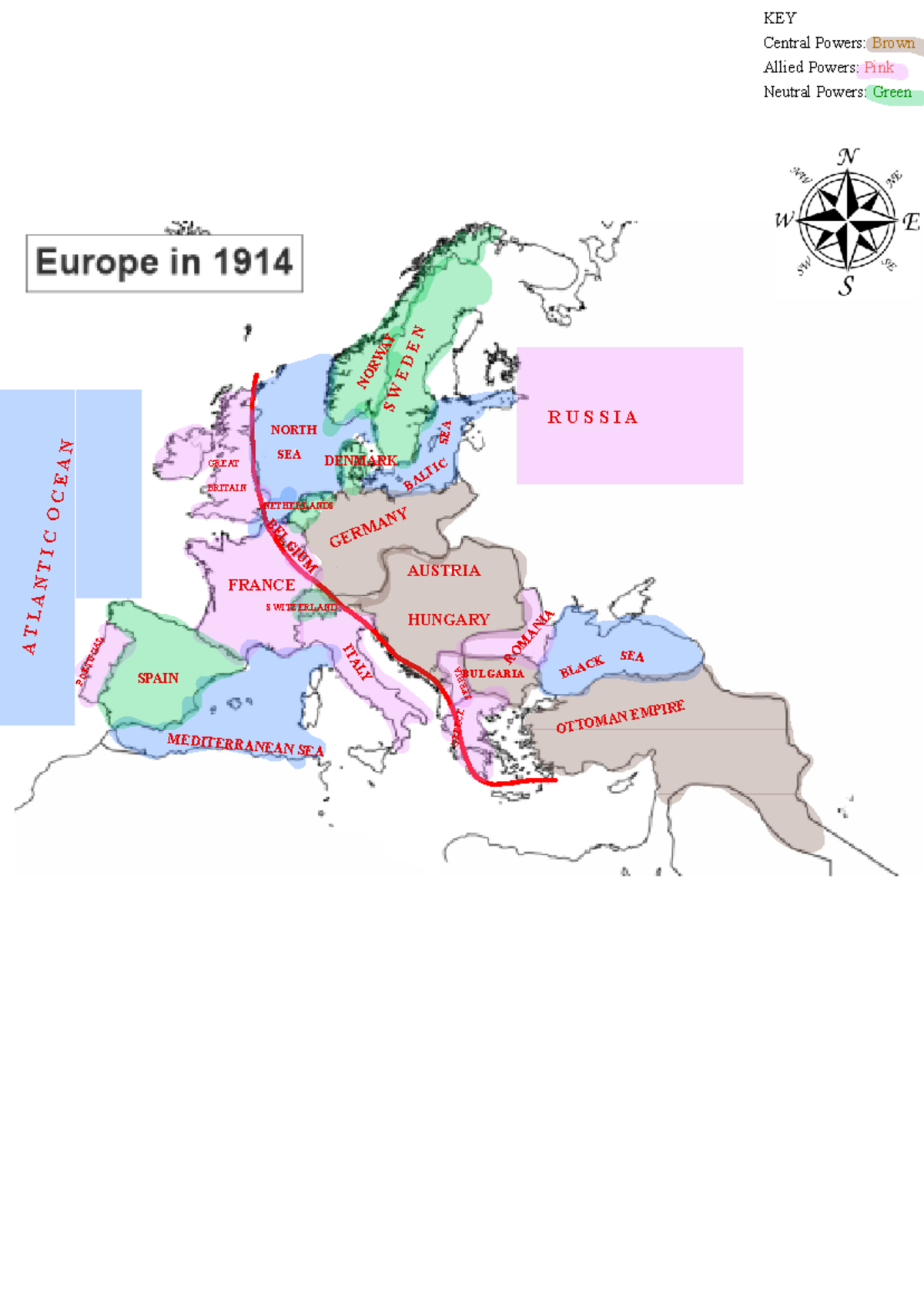 Maps Of Europe Before and After WW1 - Studocu