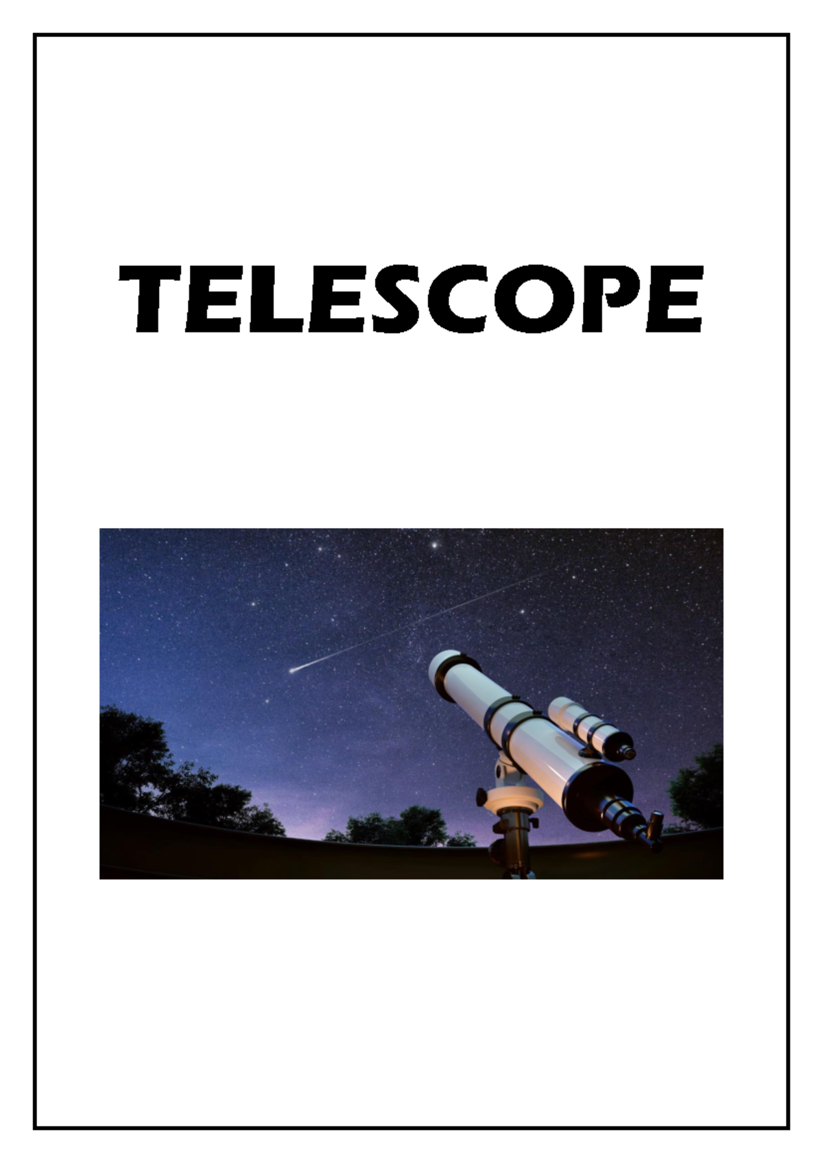 Physics Project: Telescope - Class XII B at St. Columbus School - Studocu