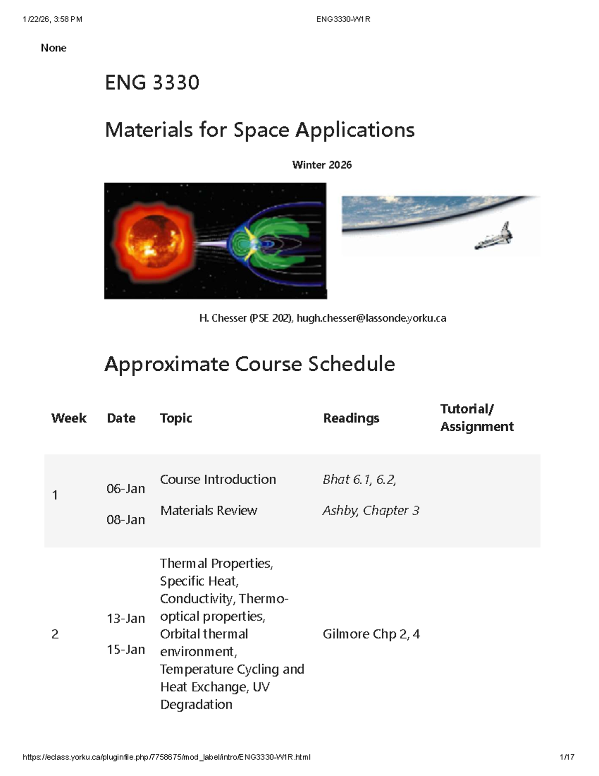 ENG3330 1 - Lecture Notes on Materials for Space Applications - Studocu